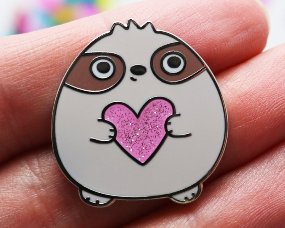 Sloth enamel pin sloth self love gift self love pin self | Etsy