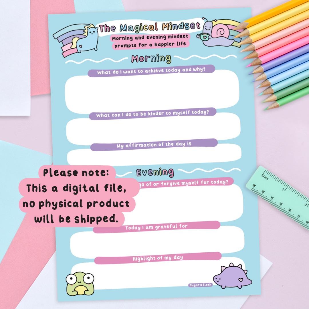 Digital Download PDF: Magical Mindset Intentional Morning and Evening ...