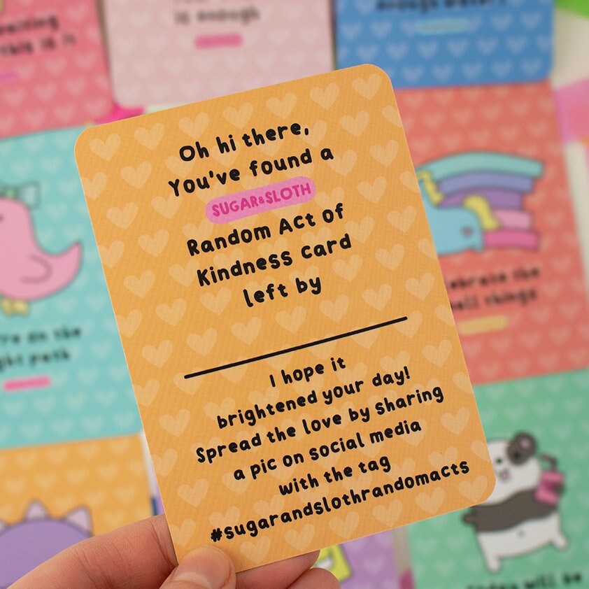 Random Act of Kindness Cards Set of 10 Kindness Cards - Etsy