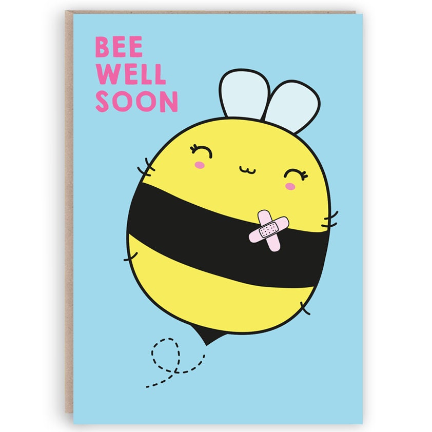 Bee Well Soon Card tarjeta para mejor amiga novia linda | Etsy