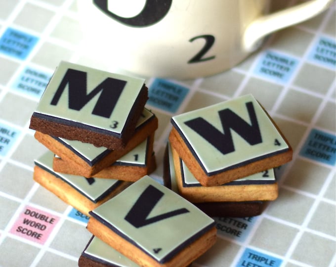 Letter Biscuits/name Biscuits/edible Scrabble/alphabet Biscuits ...