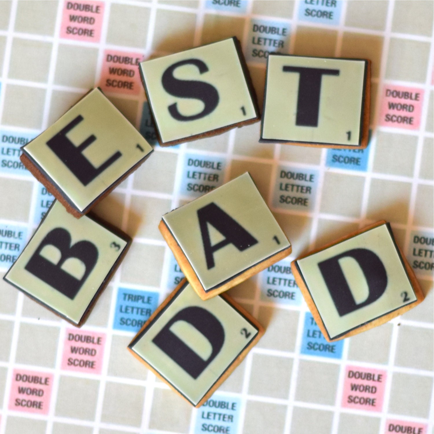 Father's Day 'scrabble' Message Cookie Gift Set - Etsy