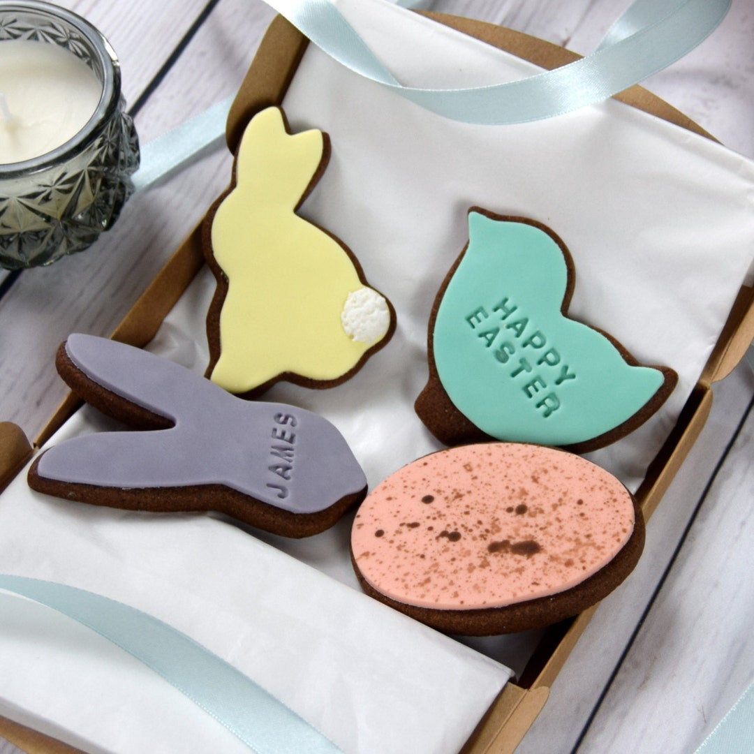 Personalised Easter Cookie Gift Set - Etsy