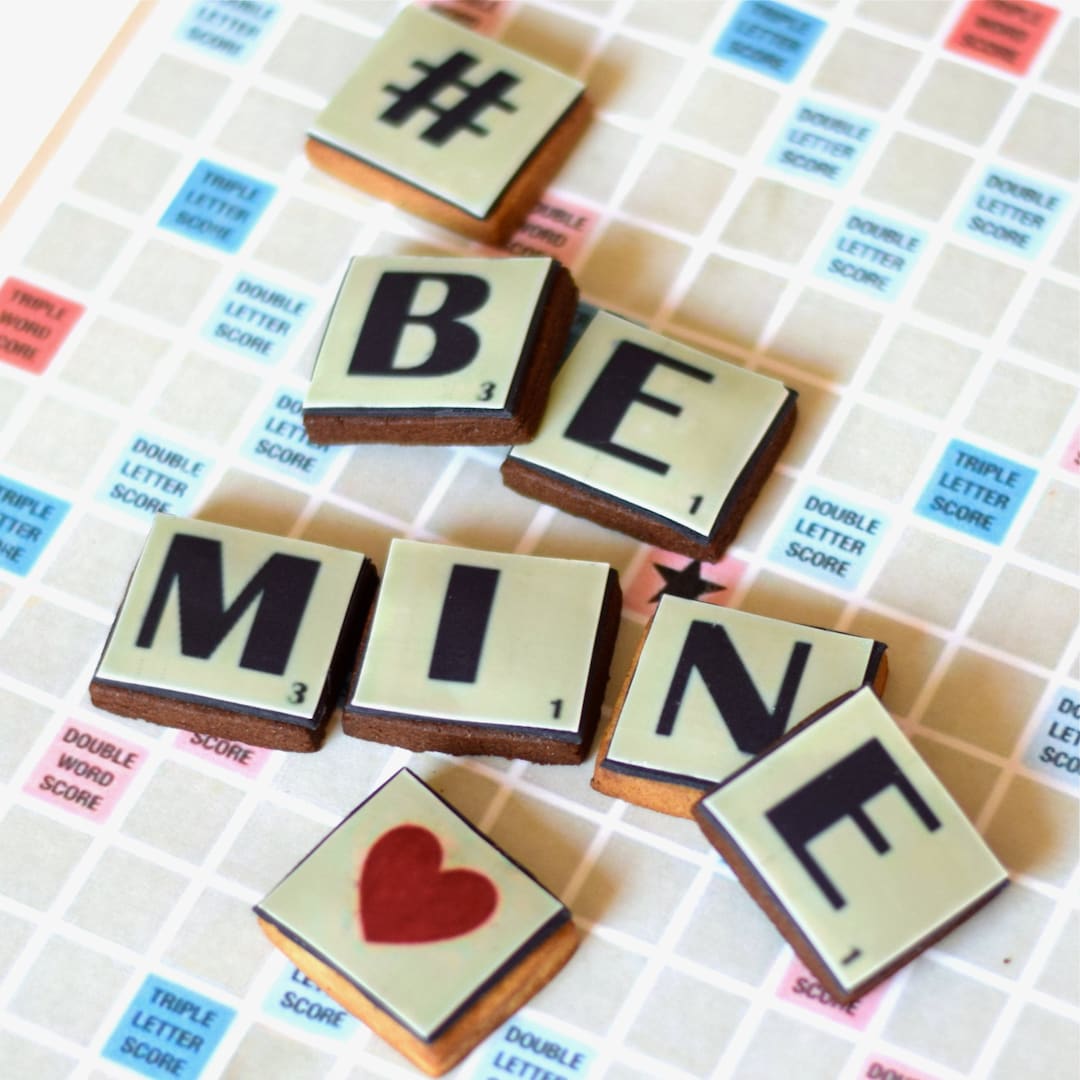 Valentine's 'scrabble' Message Cookie Gift Set - Etsy UK