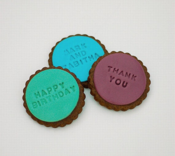 Personalised Message Cookies / Birthday / Thank You / I Love | Etsy