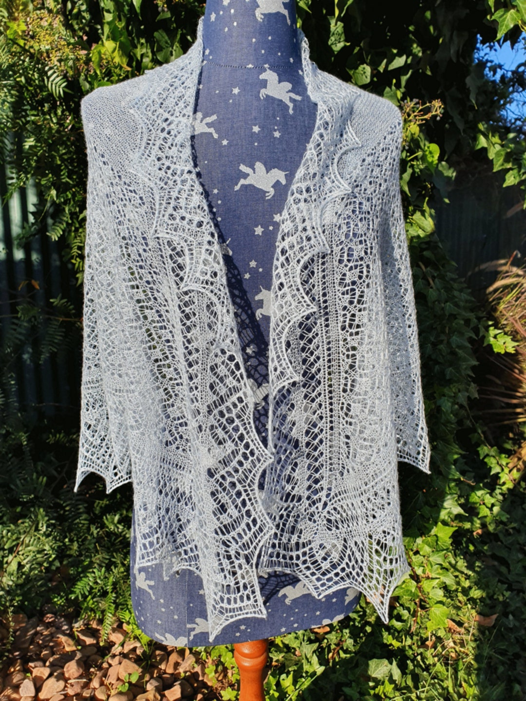 Blue Heaven Triangular Shawl - Etsy