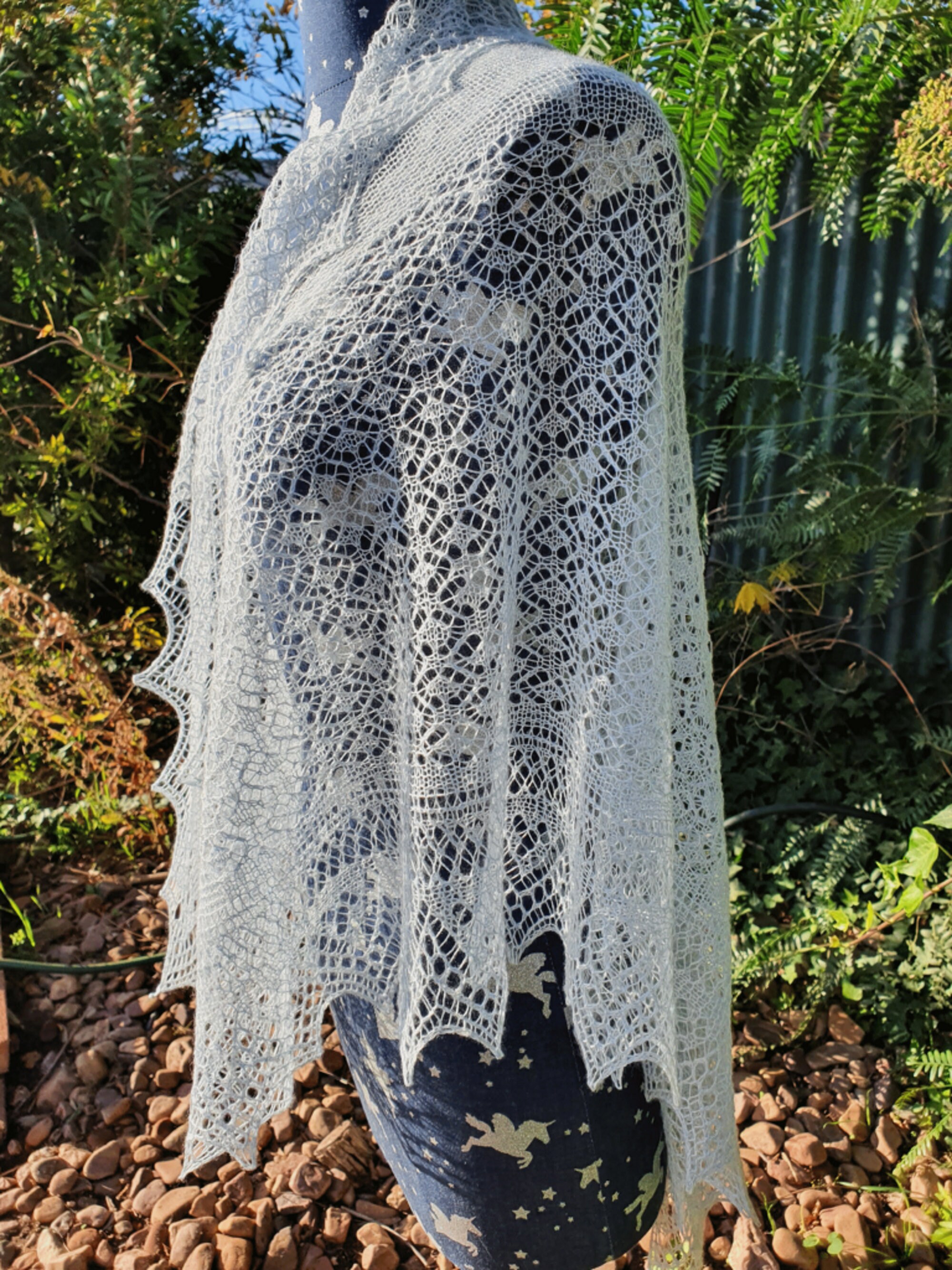 Blue Heaven Triangular Shawl - Etsy