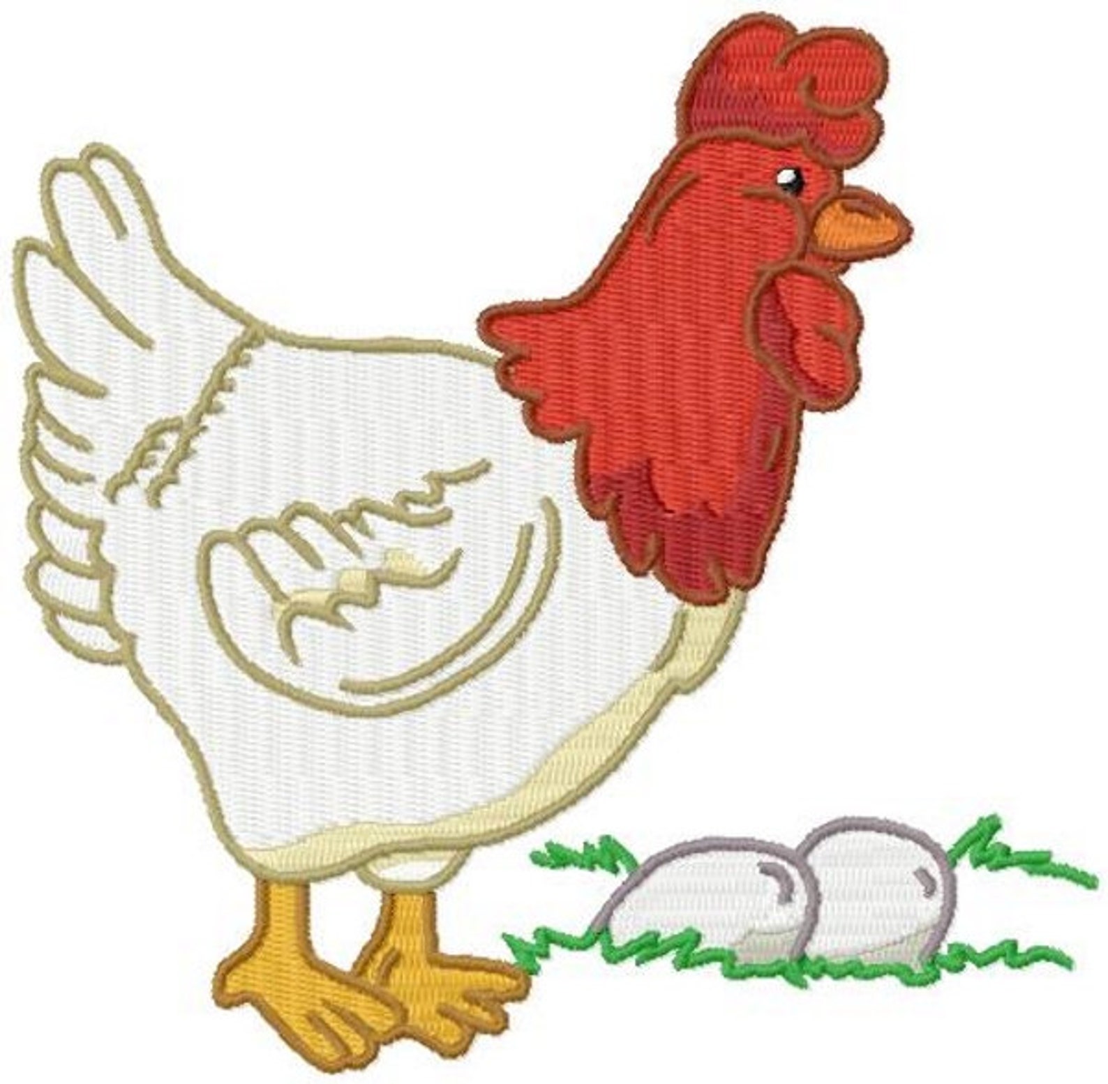Chicken Embroidery Design Zip File Download - Etsy