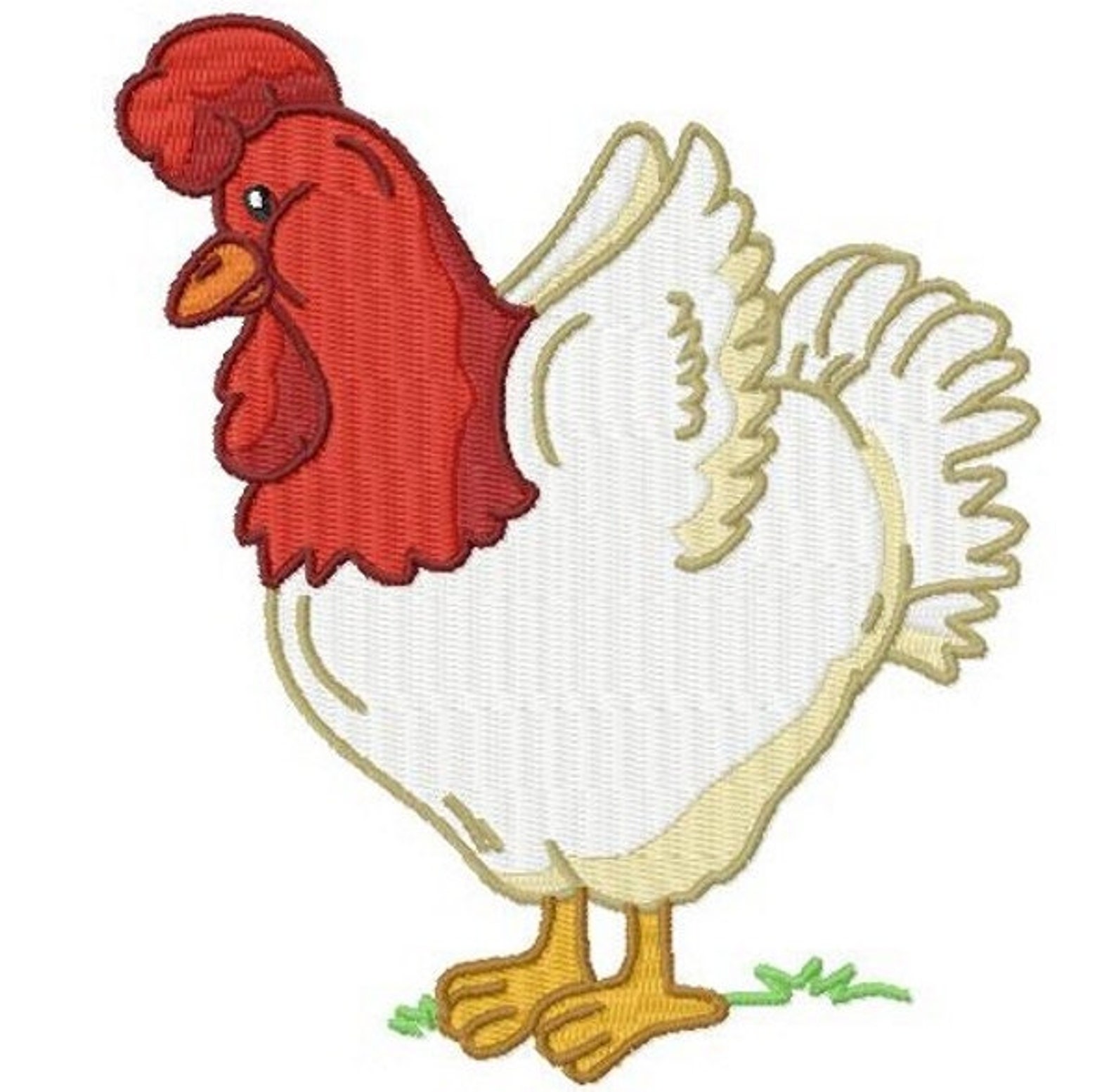 Chicken Embroidery Design Zip File Download - Etsy