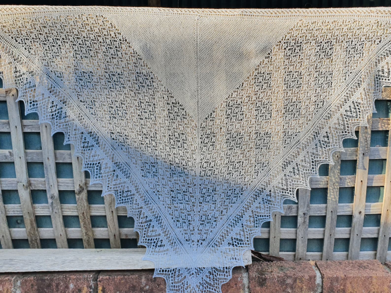 Blue Heaven Triangular Shawl - Etsy