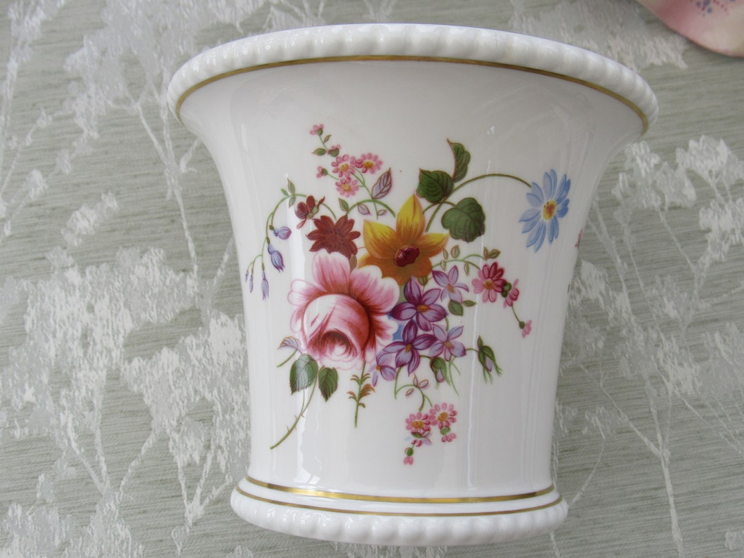Crown Derby Posies Trumpet Vase, Bone China Plant Pot Holder - Etsy