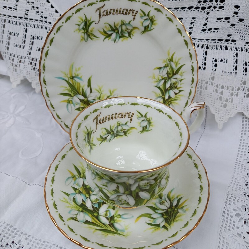 January Tea Cup - Etsy