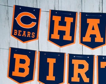 Chicago Bears Birthday Banner | Etsy