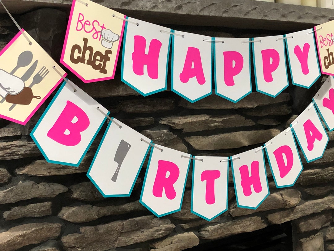 Best Chef Birthday Banner. Baker Birthday Banner. Baker Banner. Little ...