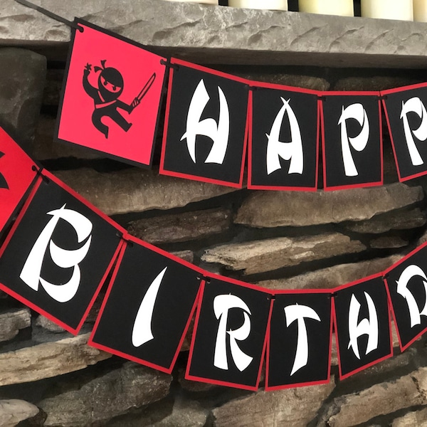 Ninja Birthday Banner - Etsy