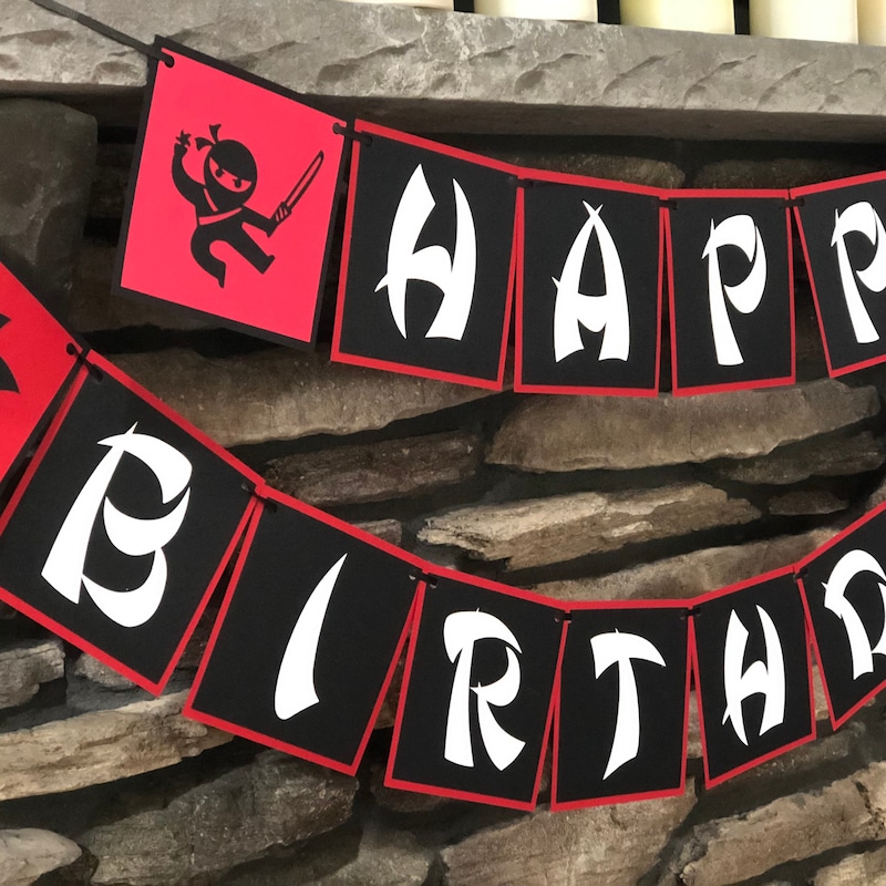 Ninja Birthday Banner - Etsy
