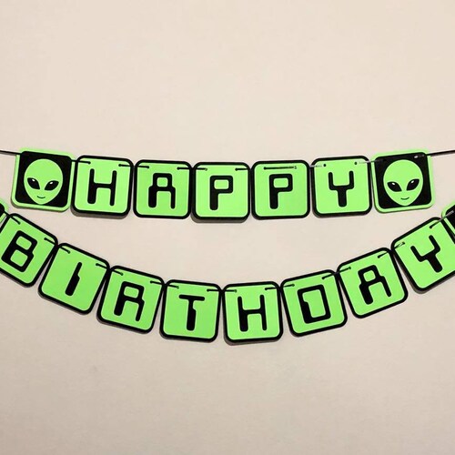 Alien Head Garland Alien Head Banner Alien Face Garland - Etsy