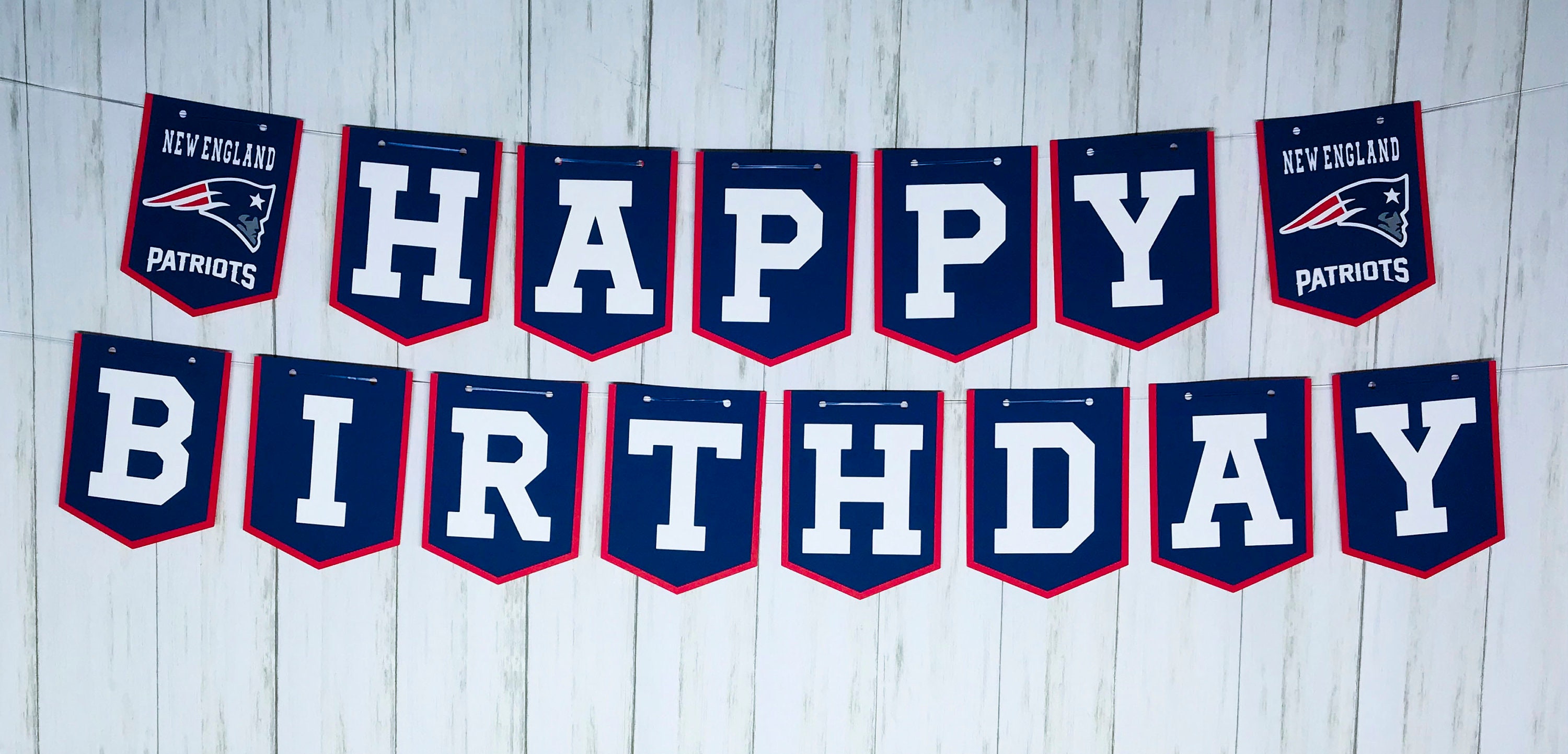New England Patriots Birthday Banner | Etsy