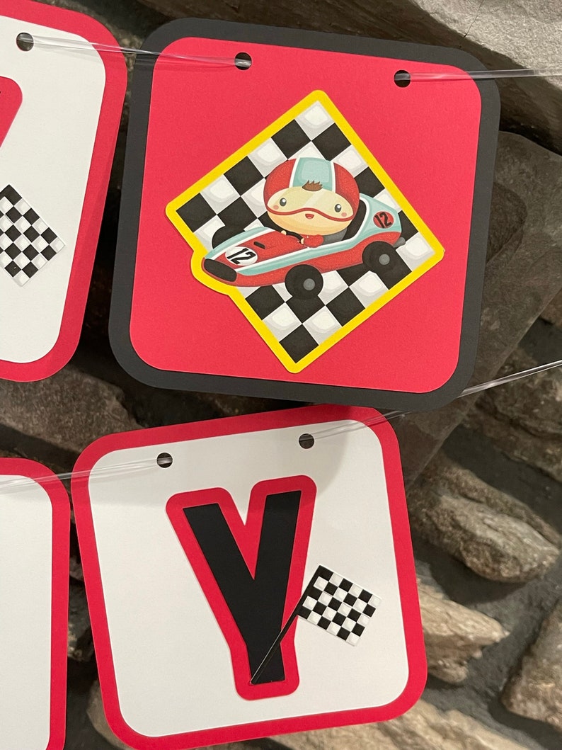 Race Car Birthday Banner. Race Car Banner. Racer Banner. Cars Banner ...