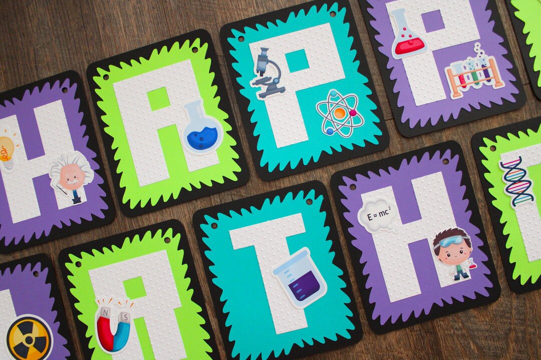 Mad Scientist Birthday Banner. Science Birthday Banner. Scientist ...