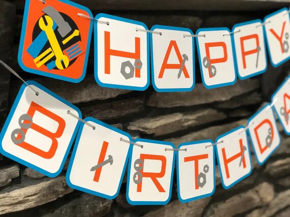 Tools Birthday Banner. Tools Banner. Handyman Banner. - Etsy