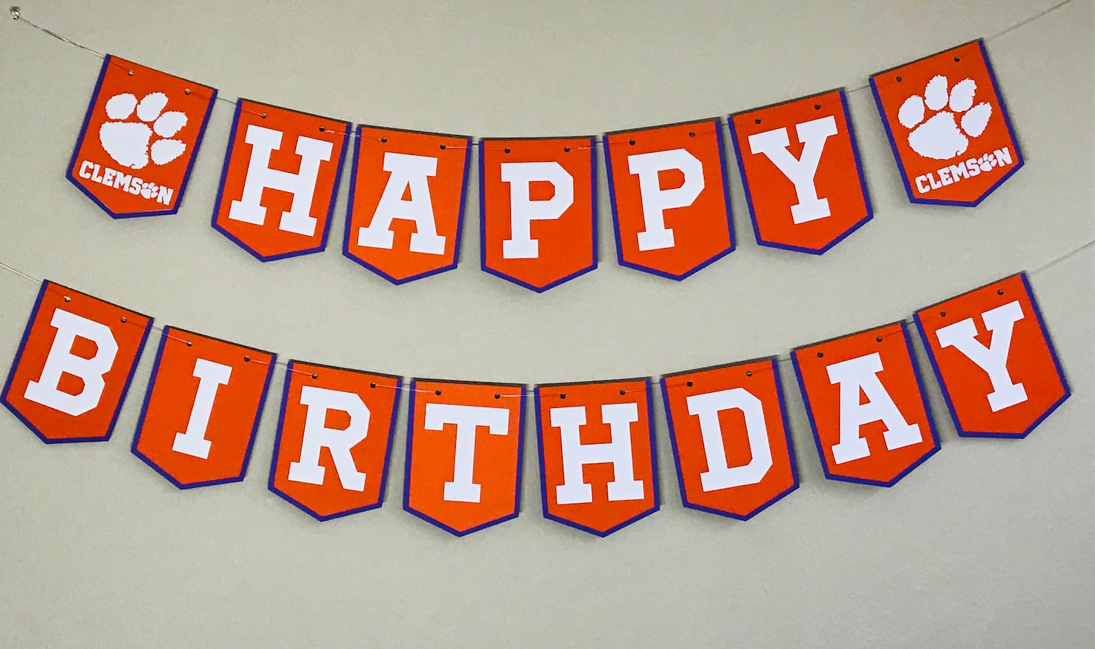 College Football Clemson Tiger Birthday Banner | Etsy