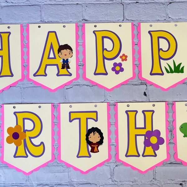 Tangled Birthday Banner - Etsy