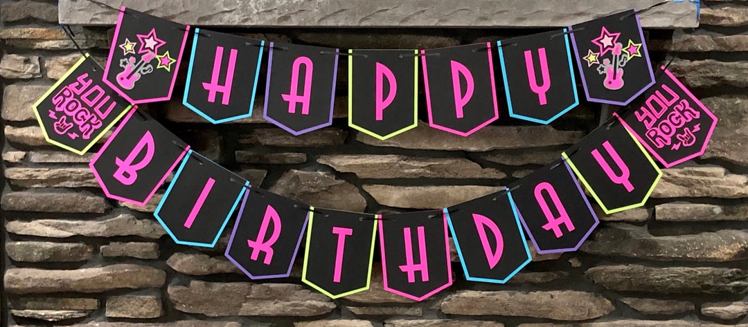 Rock Star Birthday Banner. Rock Star Banner. Rock Star Party. Rock Star ...