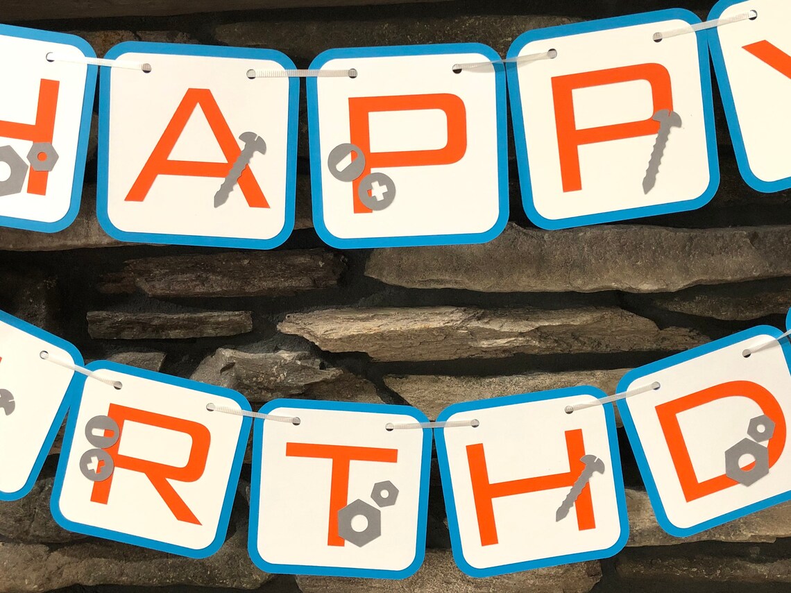 Tools Birthday Banner. Tools Banner. Handyman Banner. Construction Zone ...