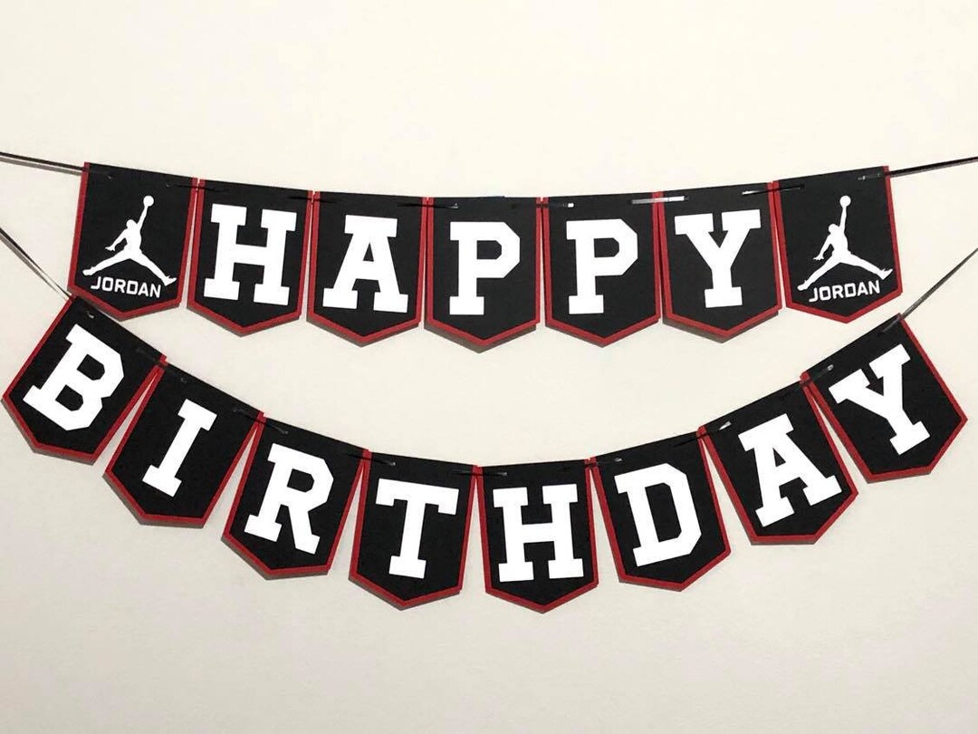 Jordan Birthday Banner. Jordan Banner. Jordan Basketball - Etsy Australia