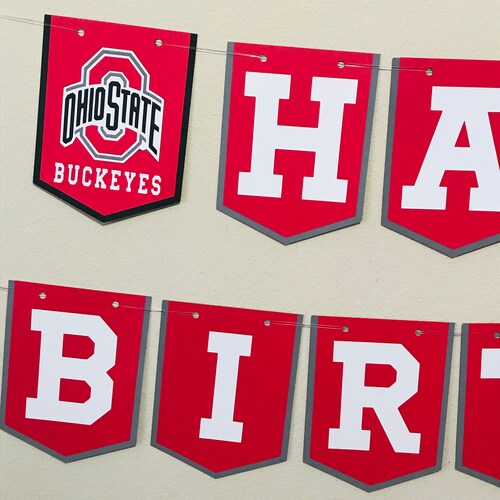 Ohio State Birthday Banner - Etsy