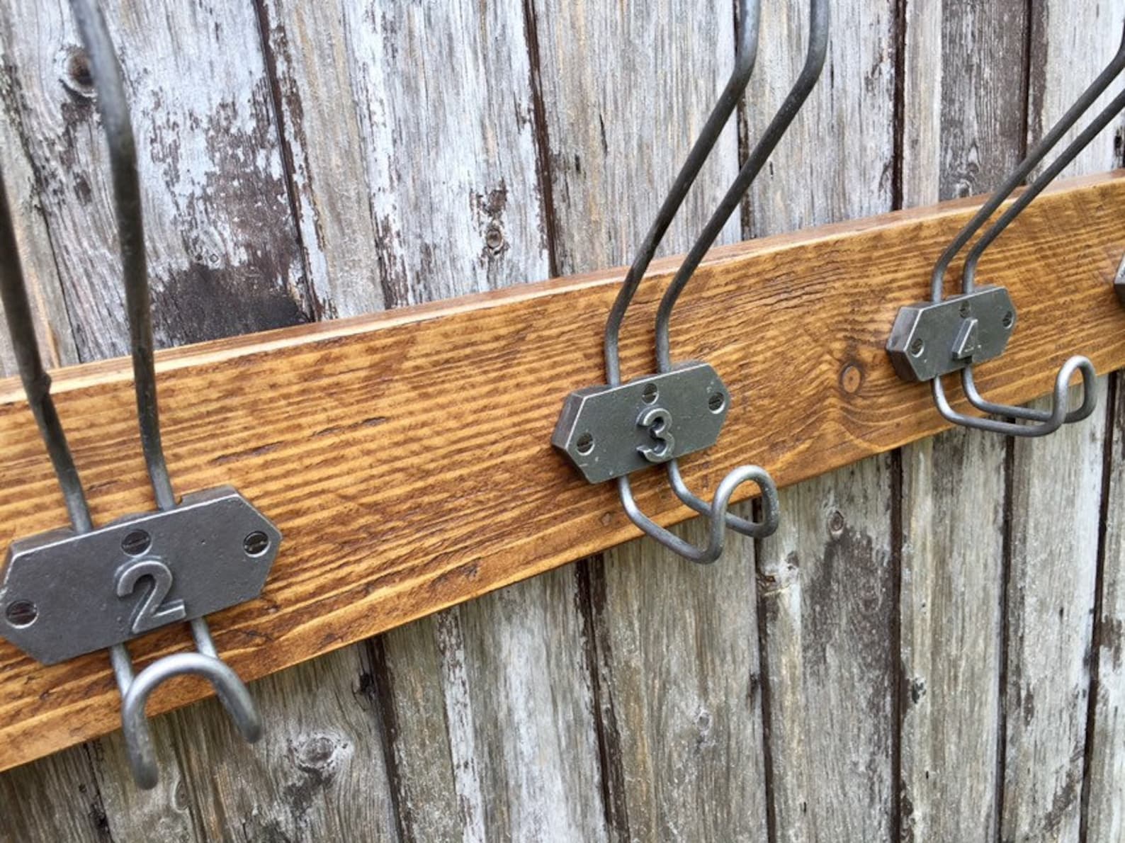 Vintage School Cloakroom Coat Rack Rustic Wood Metal - Etsy Canada