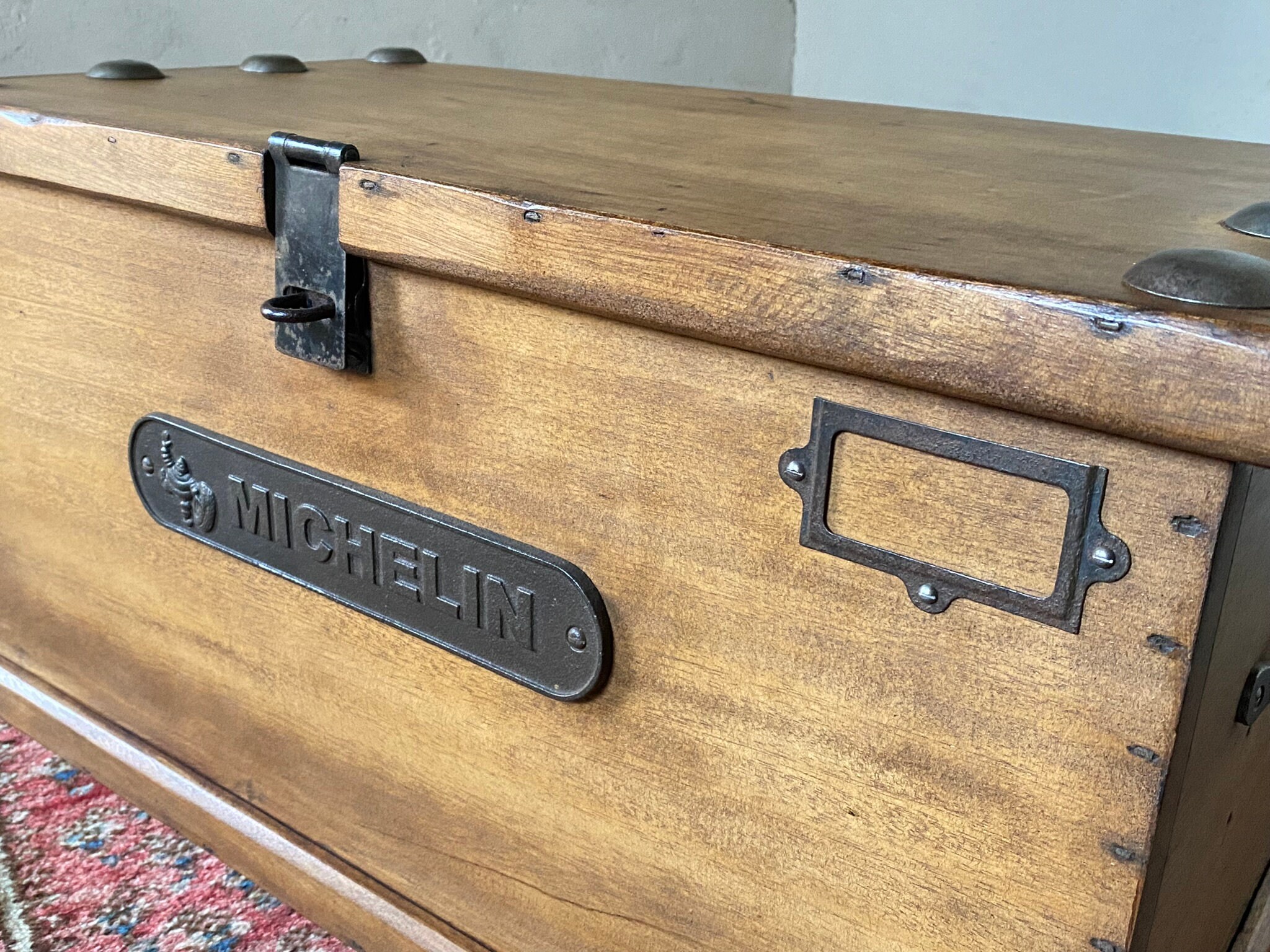 Antique Wooden Pine Chest Trunk, Vintage Coffee Table, TV Stand ...
