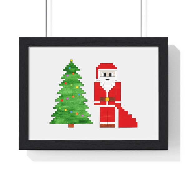 Santa Pixel Art - Etsy