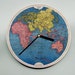 World Map Clock / Atlas Clock / Personalised Clock / Modern Wooden ...