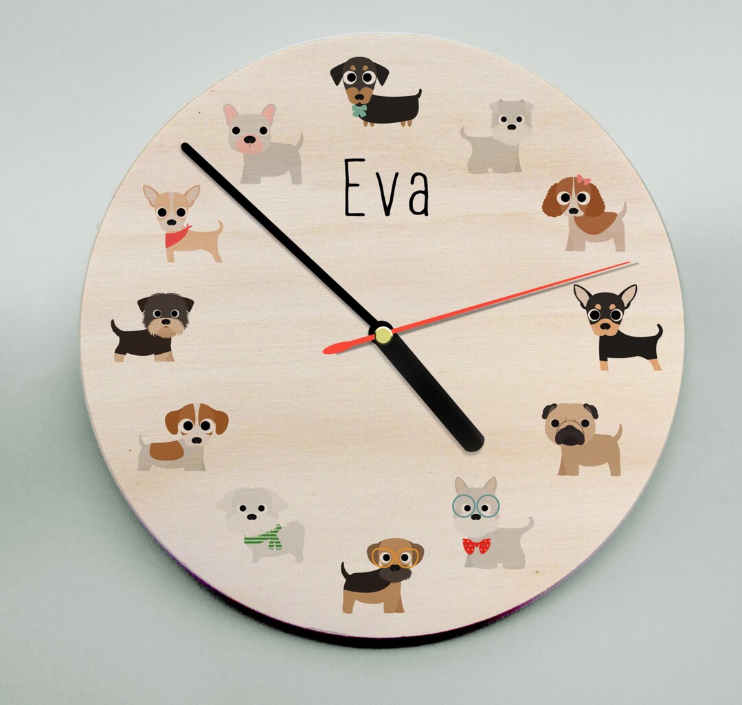 Personalised Wall Clock / Childs Clock / Kids Clock / Nursery Clock ...