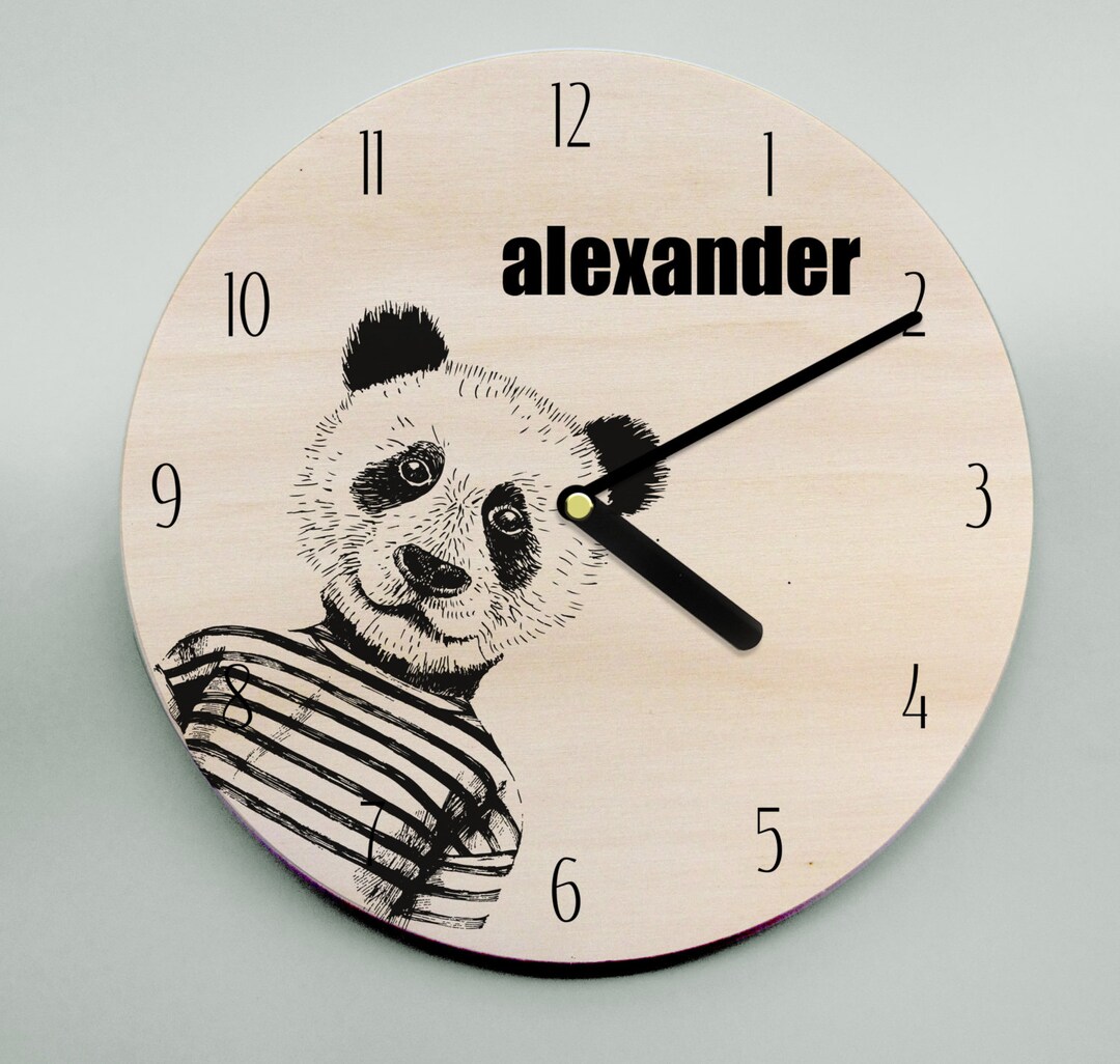Wooden Clock / Modern Nursery Clock / Kids Clock / Childs - Etsy