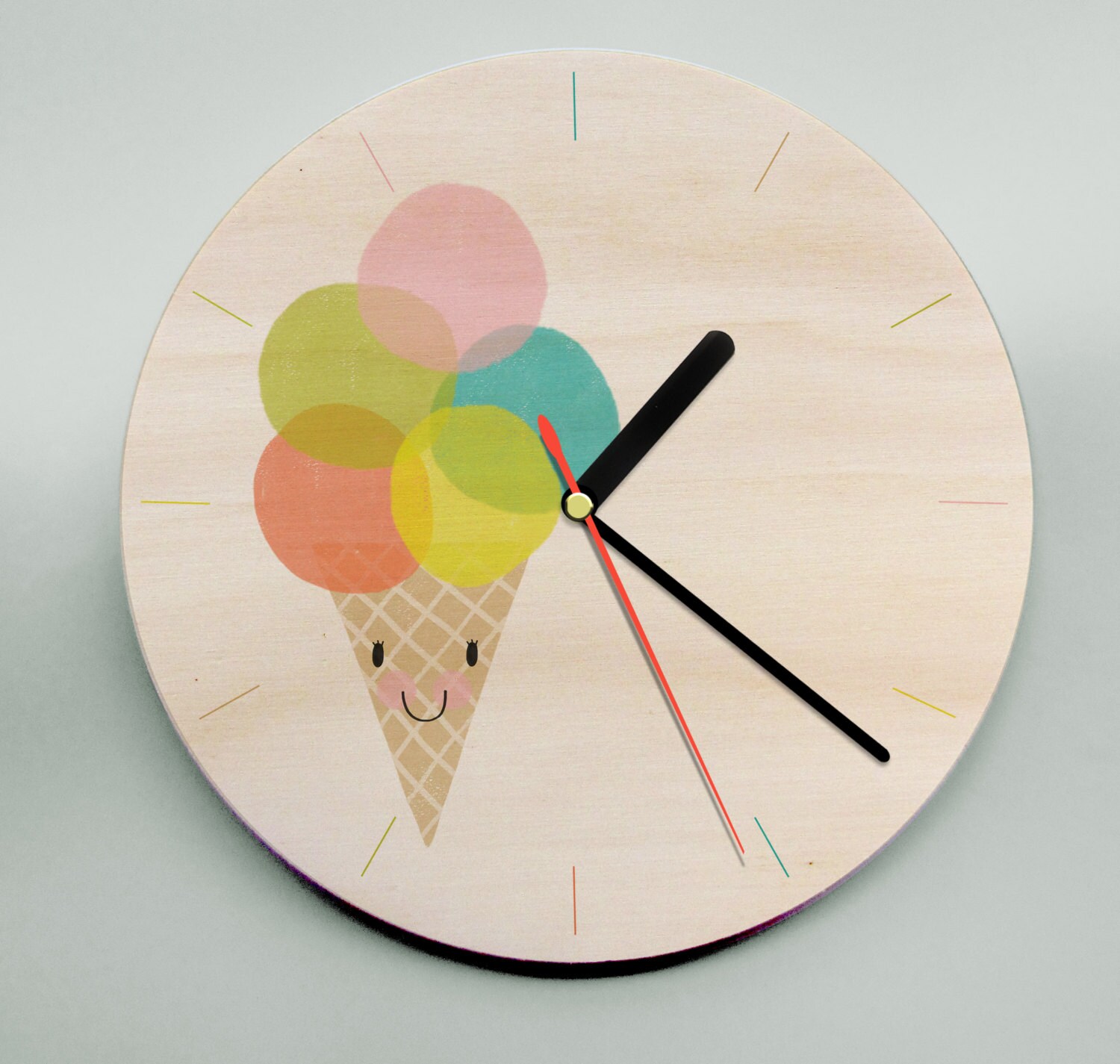 Personalised Wooden Clock Child's Clock Featuring a - Etsy