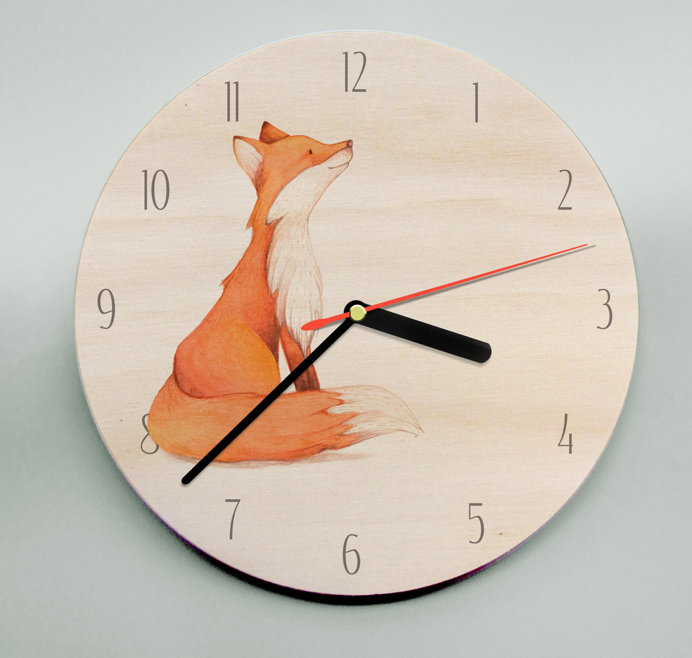 Fox Clock / Woodland Clock / Childs Clock / Personalised Clock - Etsy ...