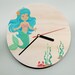 Mermaid Clock / Modern Kids Clock / Nursery Clock / - Etsy
