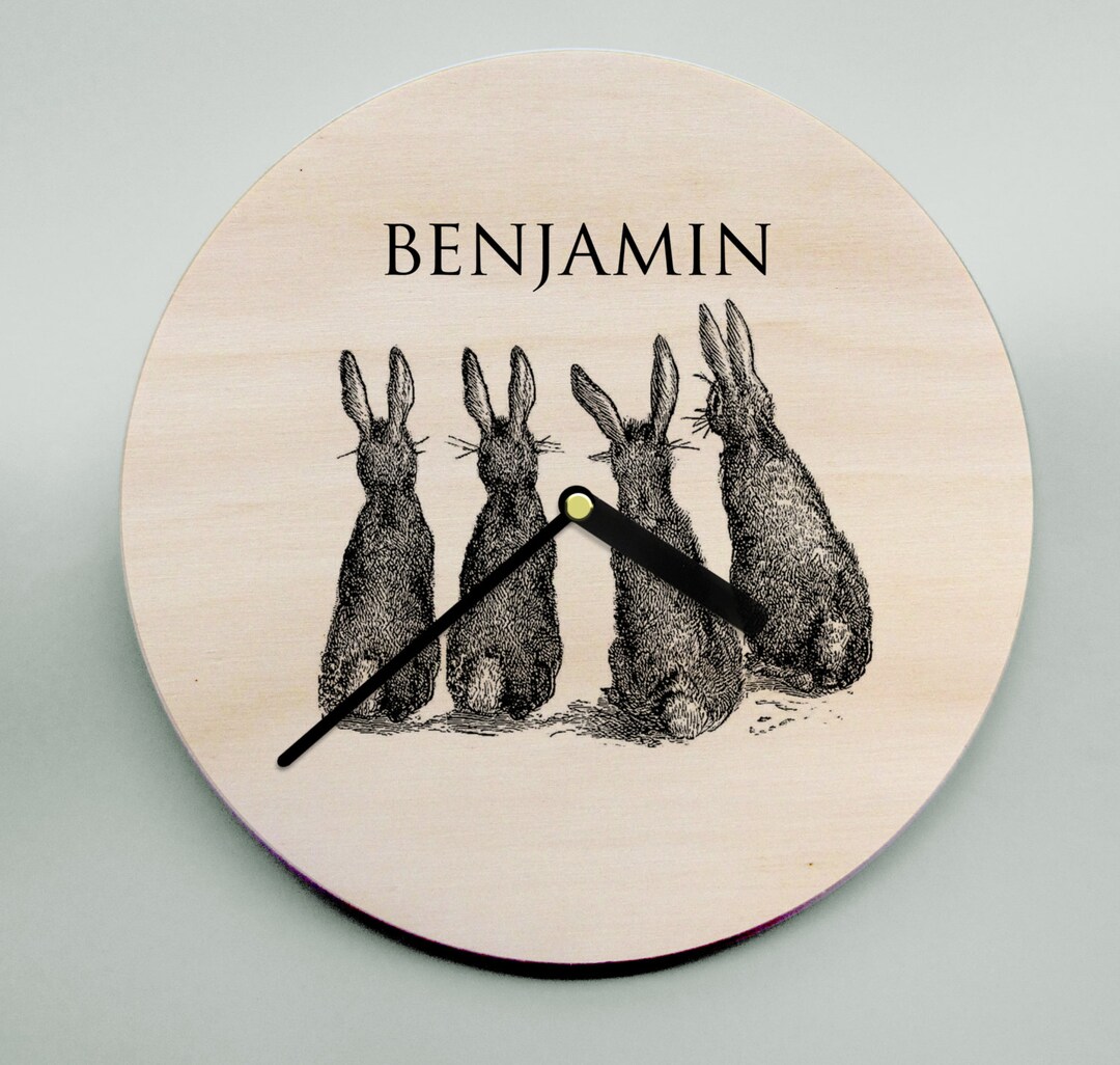 Personalised Clock / Kids Clock / Childs Wall Clock / Nursery Clock ...