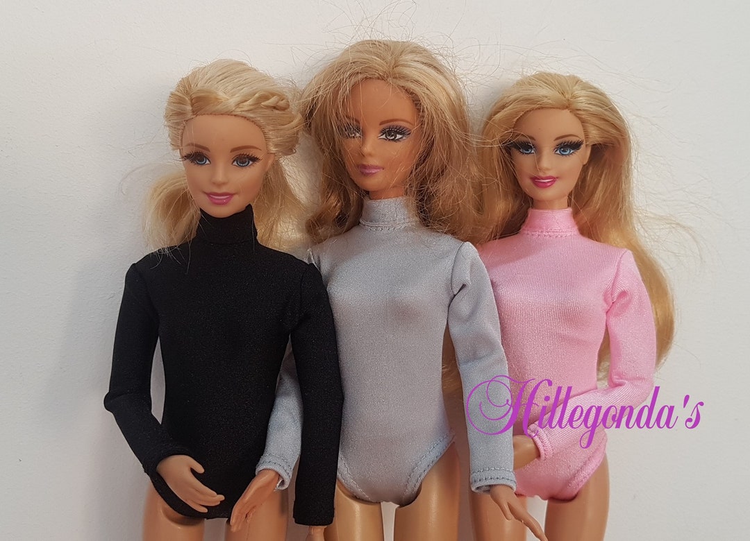 Long Sleeve Turtle Neck Leotard for 1/6 Scale 11.5" Fashion Dolls ...