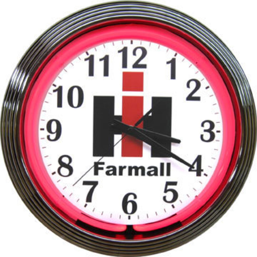 IH Farmall Logo With Red Neon 15 Inch Clock - Etsy