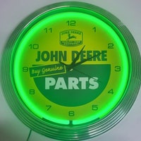 Oliver Tractor Green Neon Wall Clock 15 Inch - Etsy