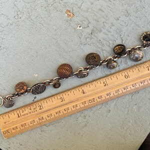 Antique Black Glass Button Bracelet With Oxidized Silver - Etsy