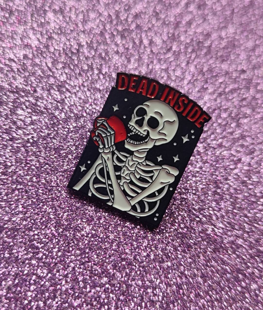 Skull Skeleton Dead Inside Pin Christmas alternative - Etsy