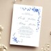 Blue Vintage French Roses Clipart. Baroque Wedding Invitation Decor ...
