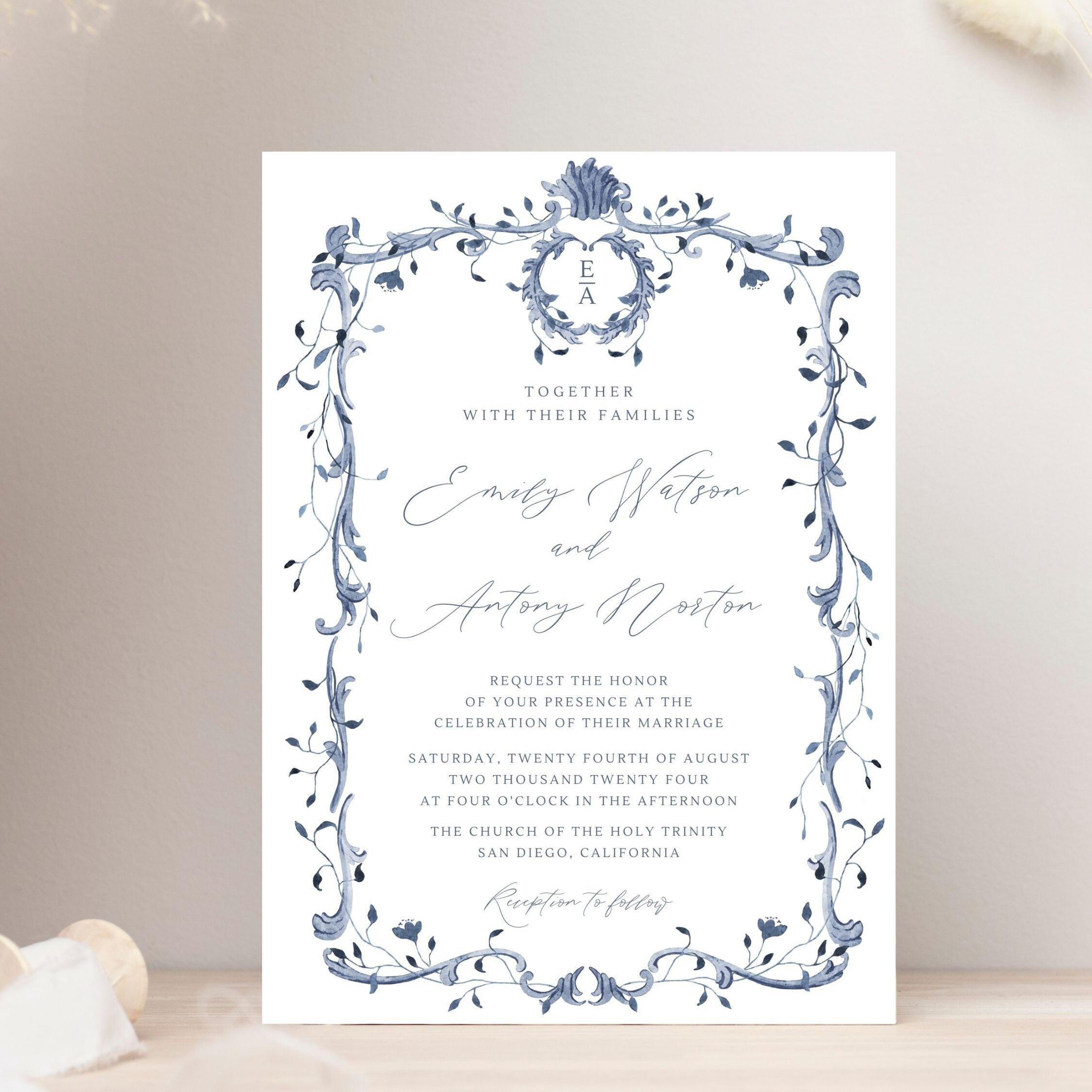 Vintage Rococo Foliage Ornate Border Clipart. French Styled Frames With ...