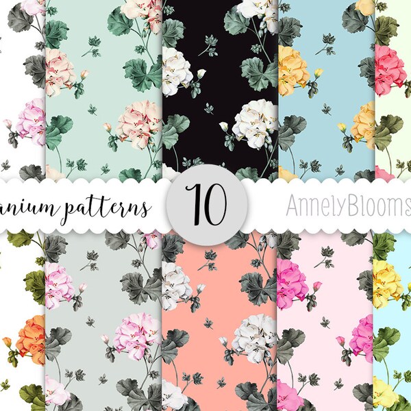 Geranium Clipart - Etsy