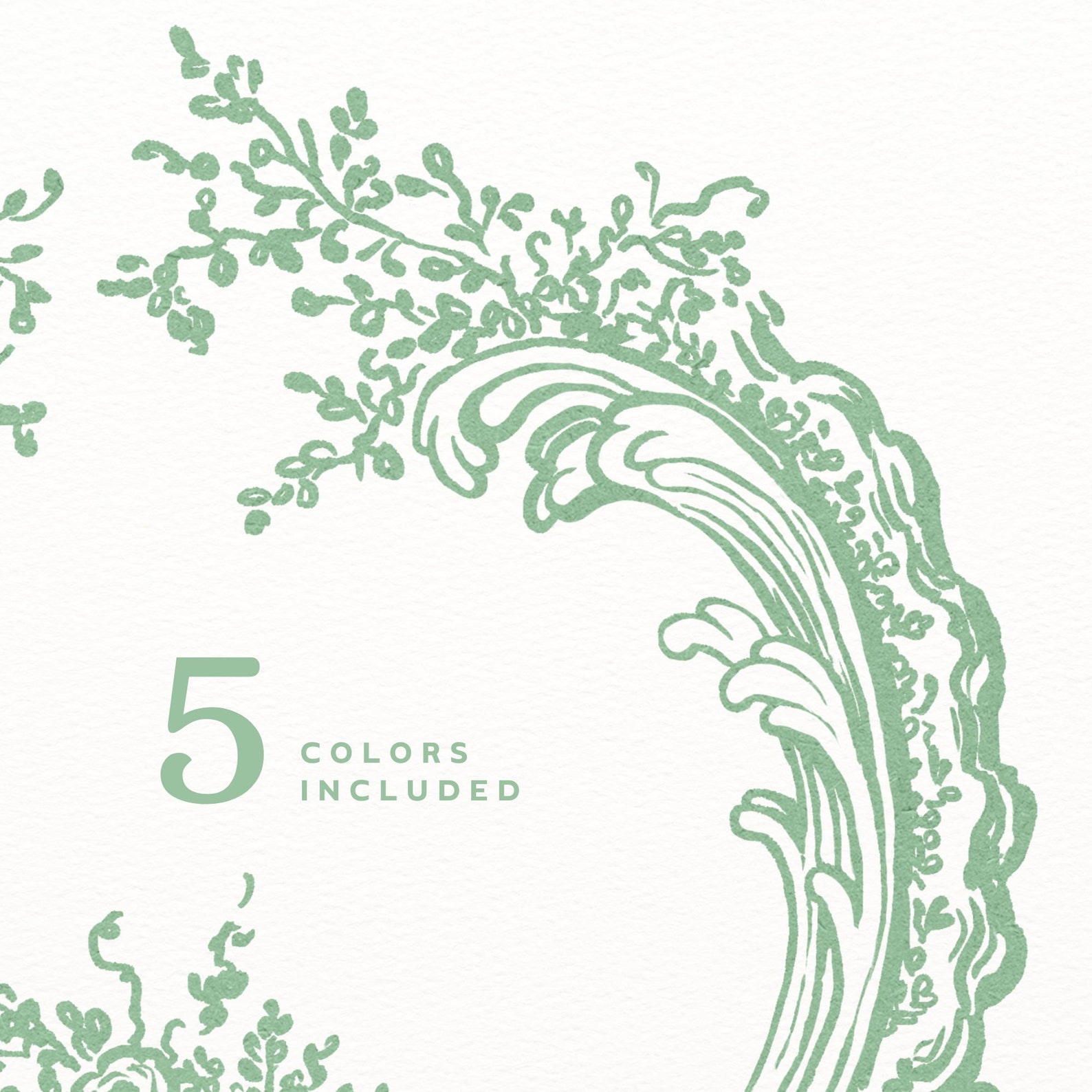 Baroque Crest Clipart. Monogram Fine Art. Hand-painted Ink Clipart. - Etsy